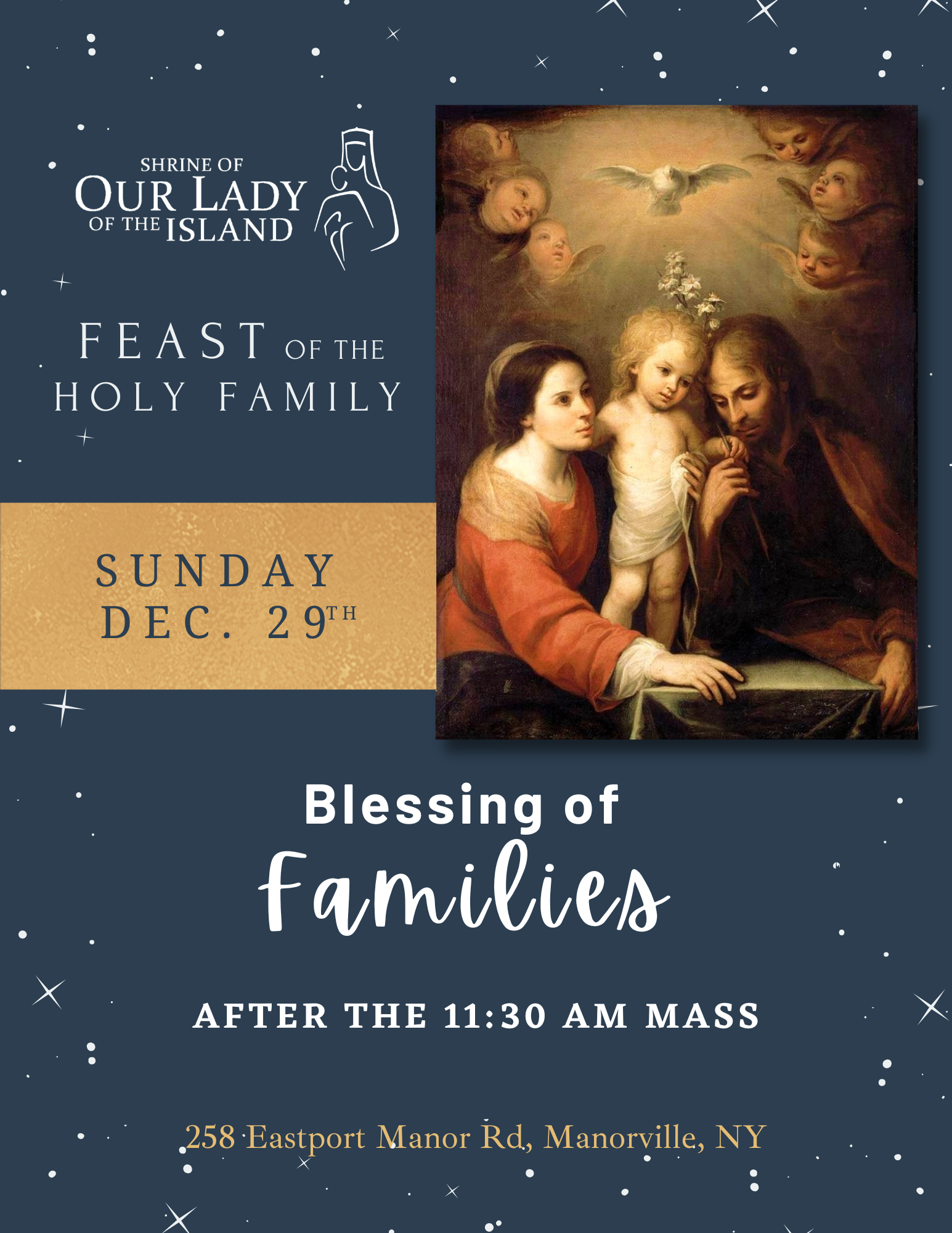 Blessing of Families — Shrine of Our Lady of the Island