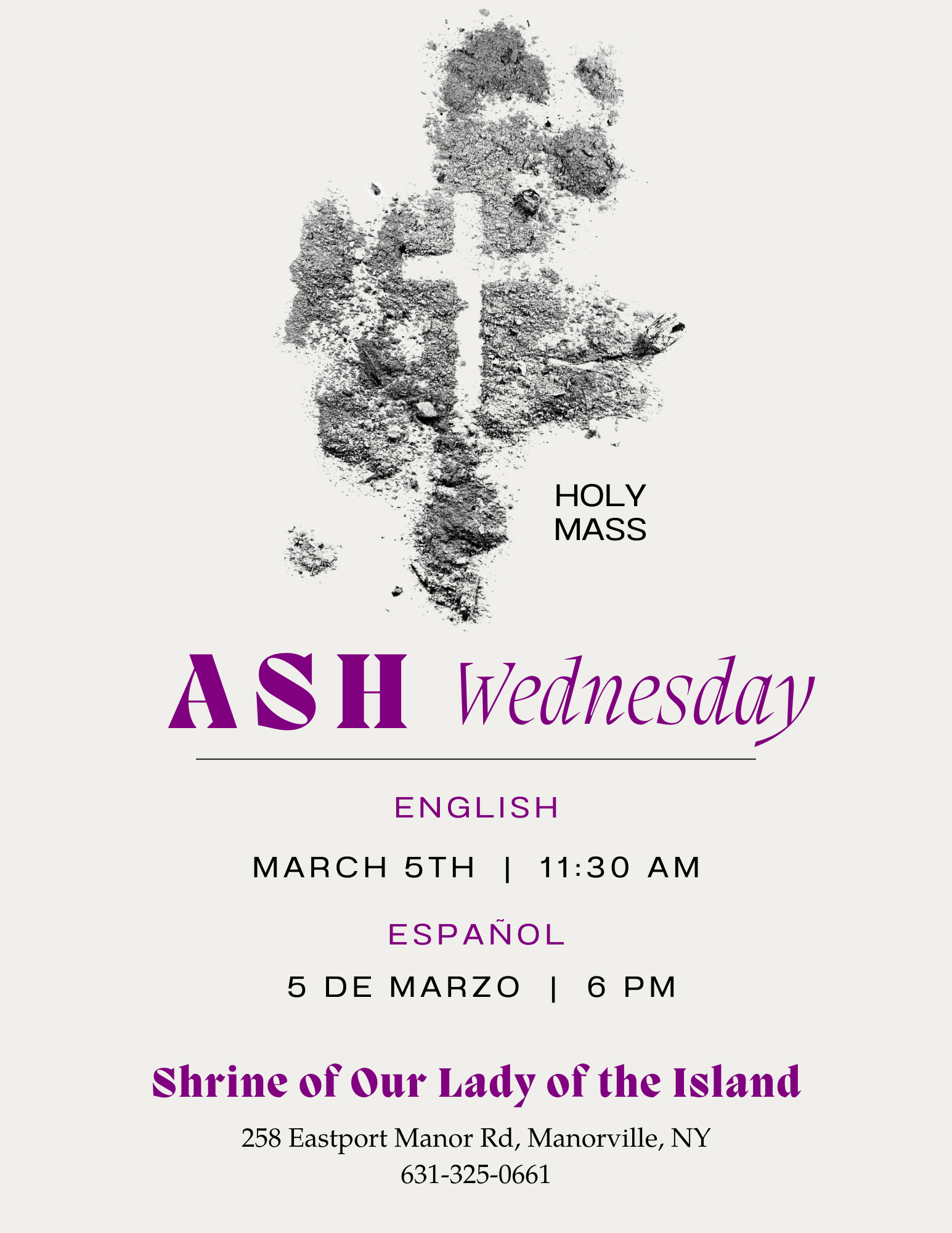 Ash Wednesday — Shrine of Our Lady of the Island