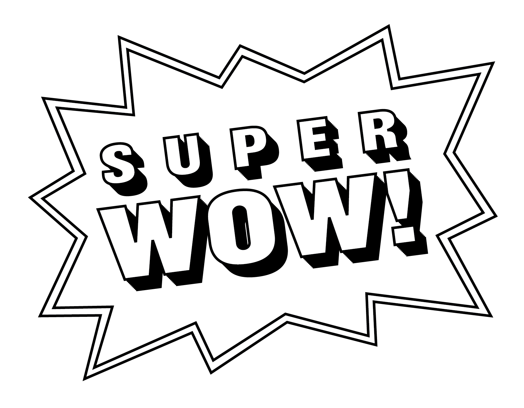 Wow Sign Outline