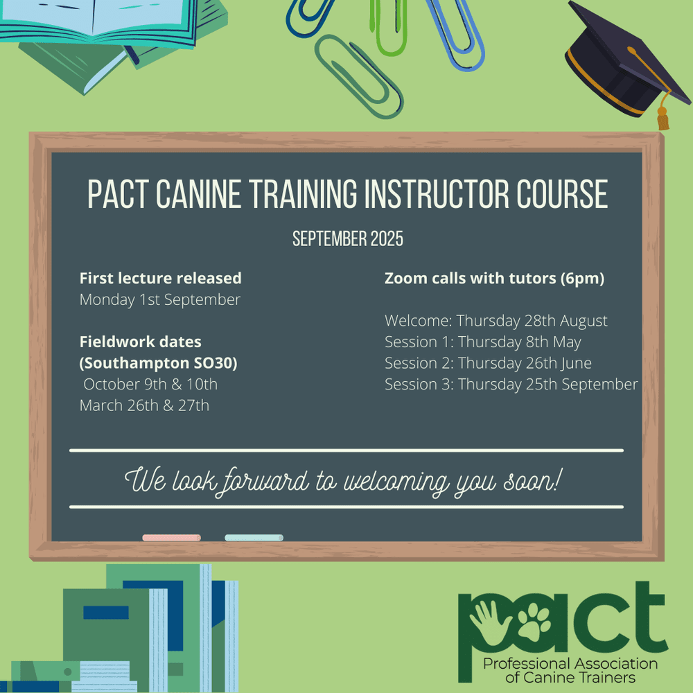 Become an accredited and formally recognised Dog Trainer