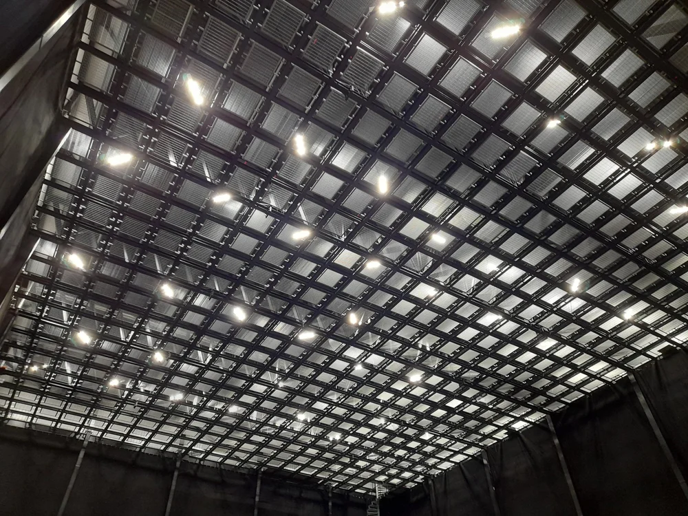 LH2 Studios achieve a 30% light increase with LED lighting at 18m high ...