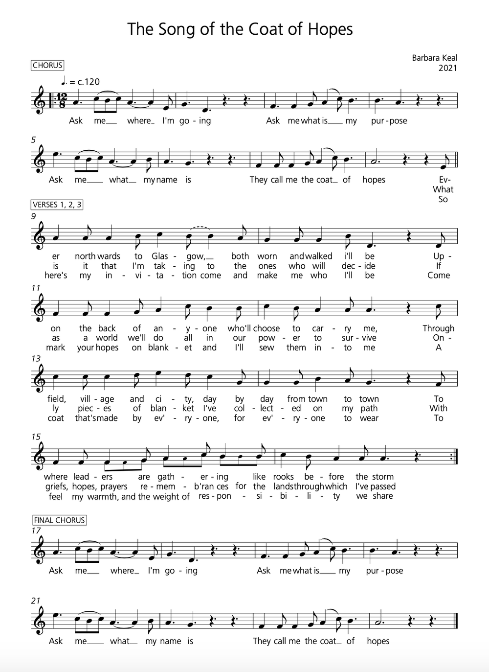 Song of The Coat of Hopes — coat of hopes