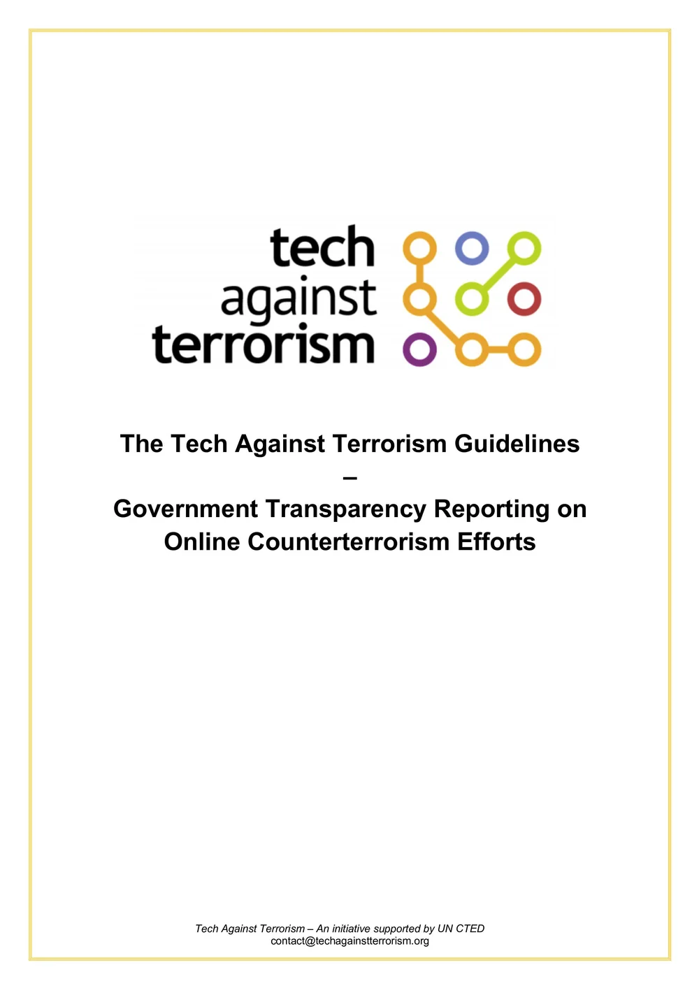 Tech Against Terrorism Guidelines