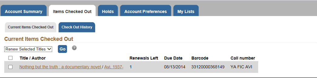 Renew your materials — Springfield Town Library
