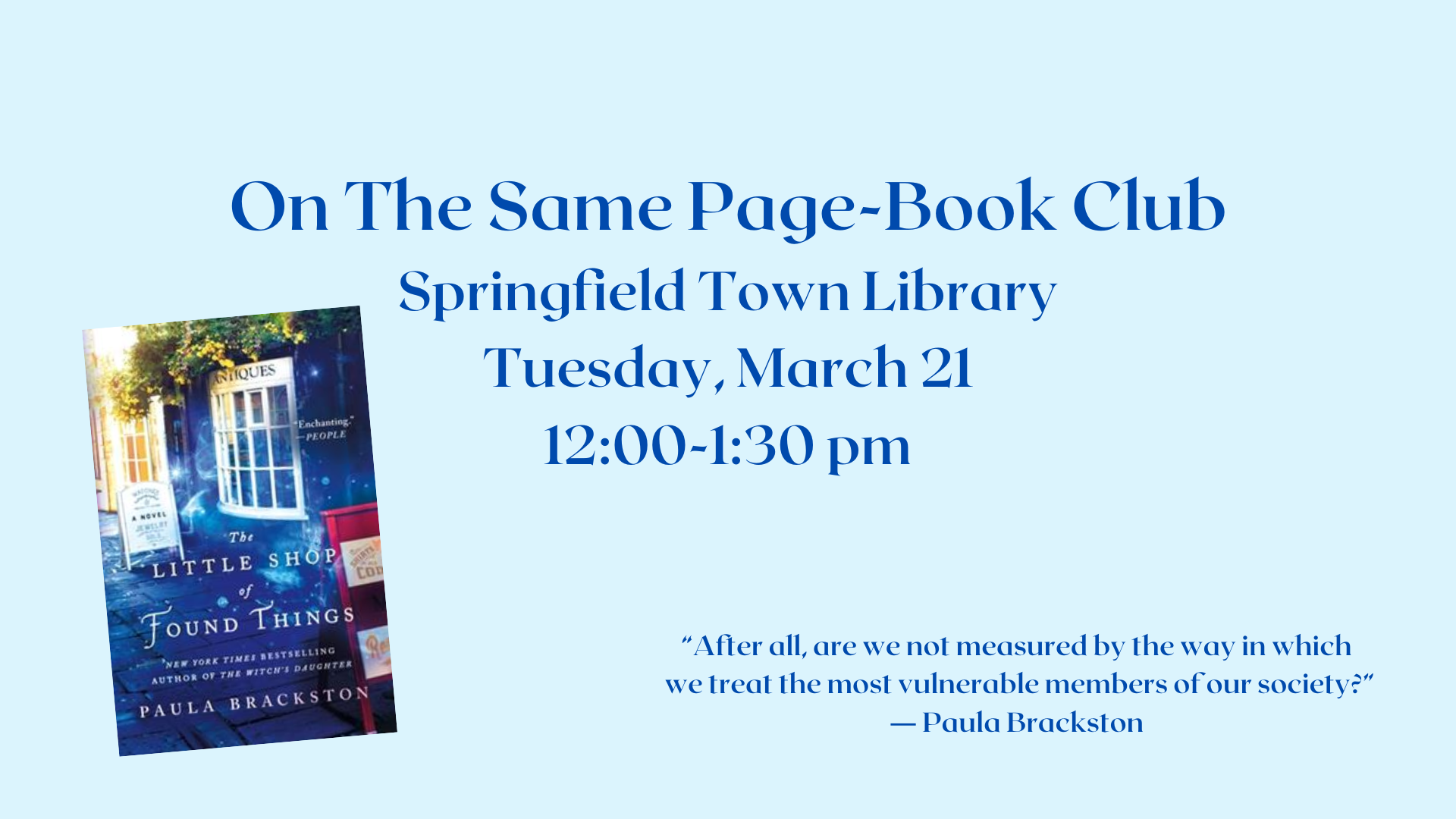 Calendar — Springfield Town Library
