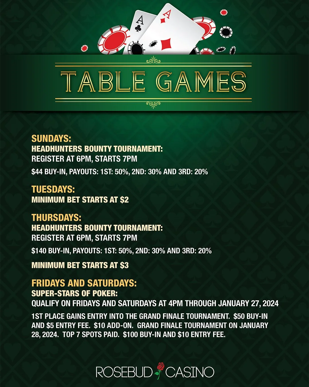 Current Promotions — Rosebud Casino