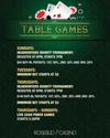 February Table Game Promotions — Rosebud Casino