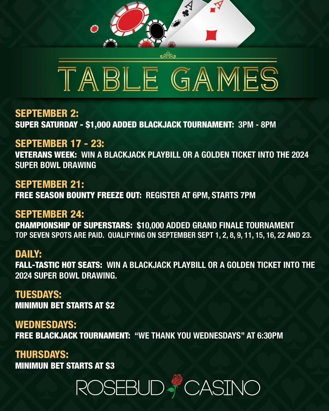 Current Promotions — Rosebud Casino