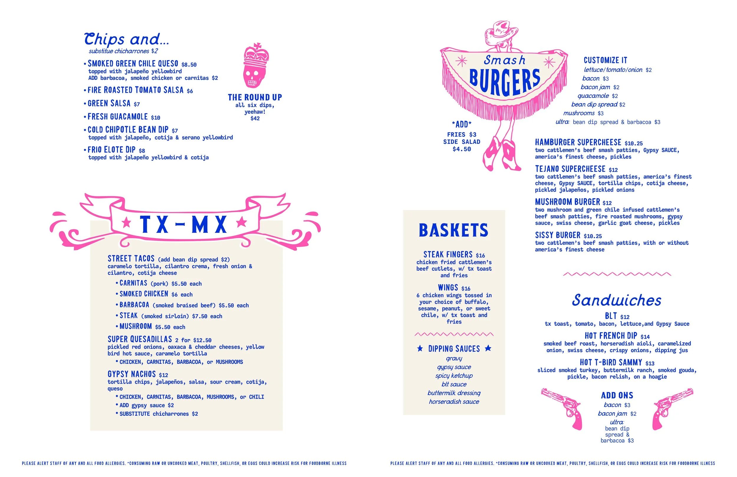 Menu — Gypsy Sally's
