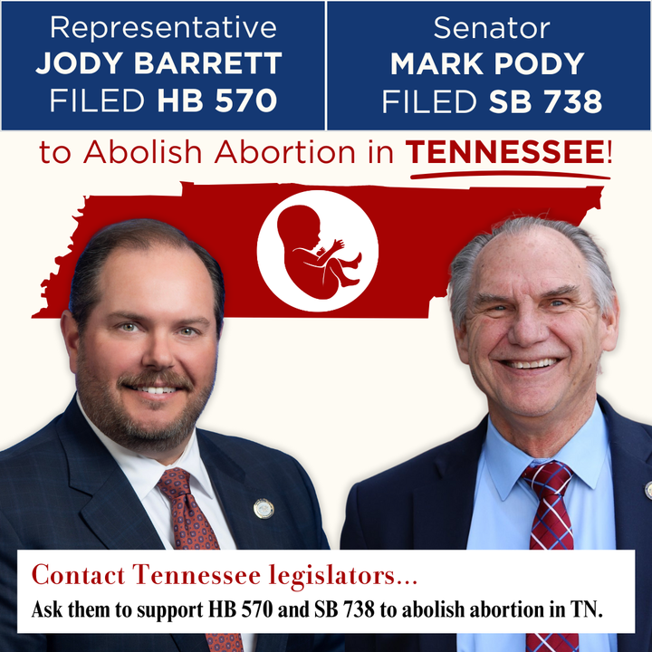 Equal Protection Bills Filed in Tennessee — Foundation to Abolish Abortion