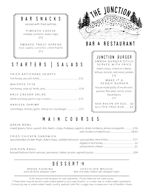 Menu — The Junction