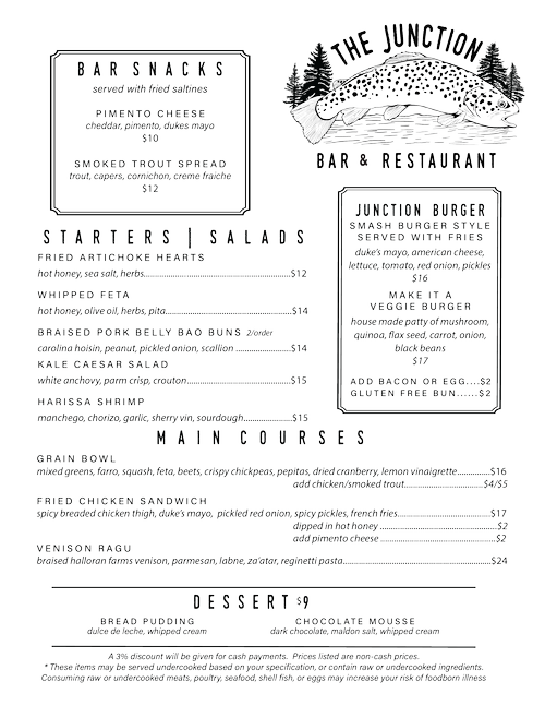 Menu — The Junction
