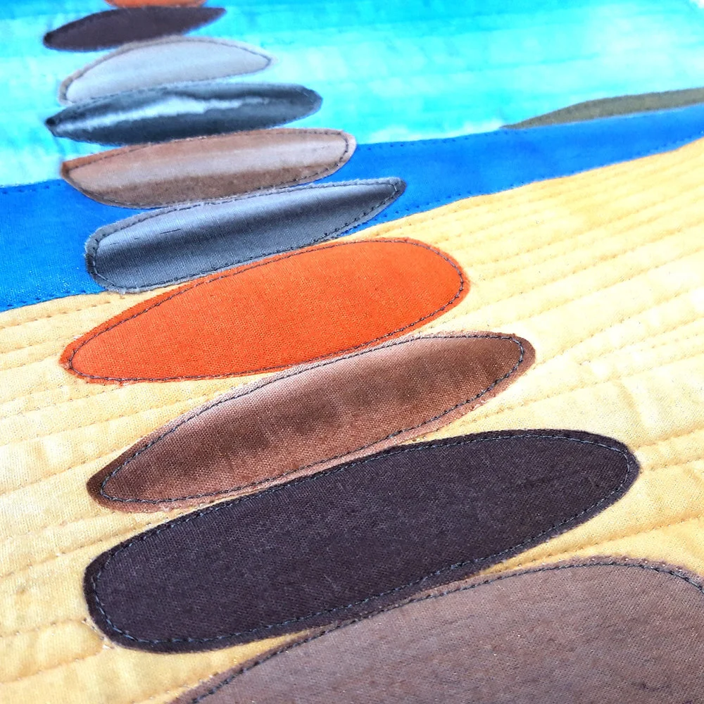 applique quilt pattern -pebble shore — Deborah O'Hare fabric artist