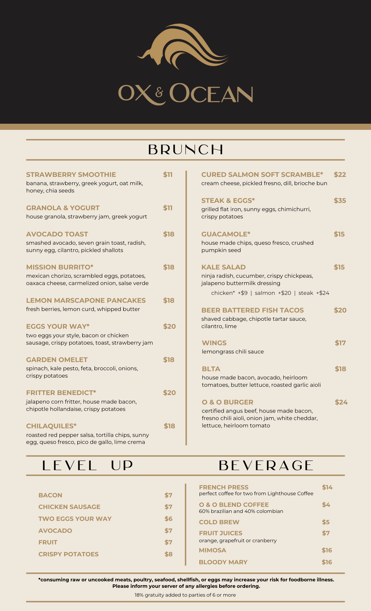 Ox & Ocean | Fine Dining and Fresh Seafood on Mandalay Beach — Zachari ...