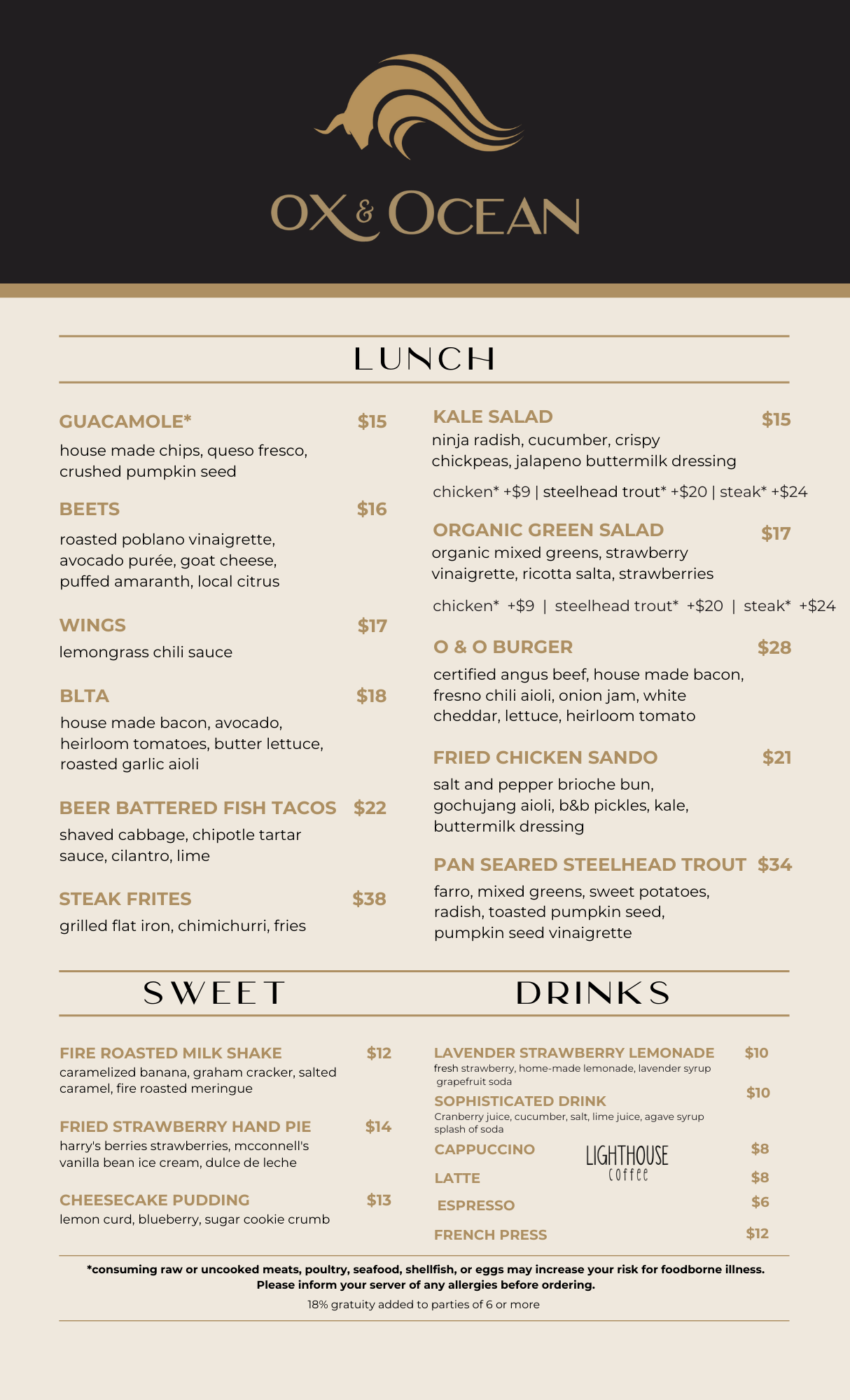 Ox & Ocean | Fine Dining and Fresh Seafood on Mandalay Beach — Zachari ...