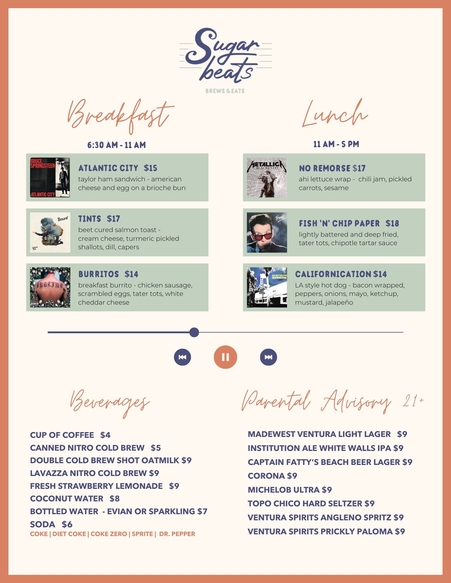 Sugar Beats | On-The-Go Casual Dining at Zachari Dunes — Zachari Dunes ...