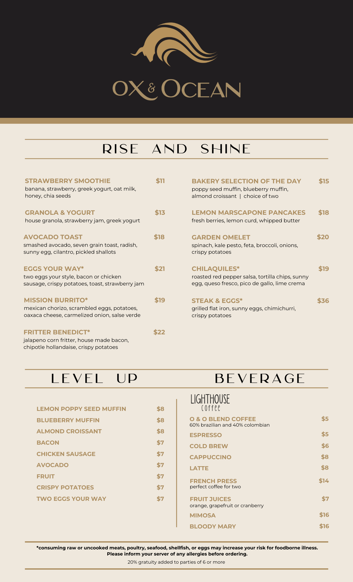 Ox & Ocean | Fine Dining and Fresh Seafood on Mandalay Beach — Zachari ...