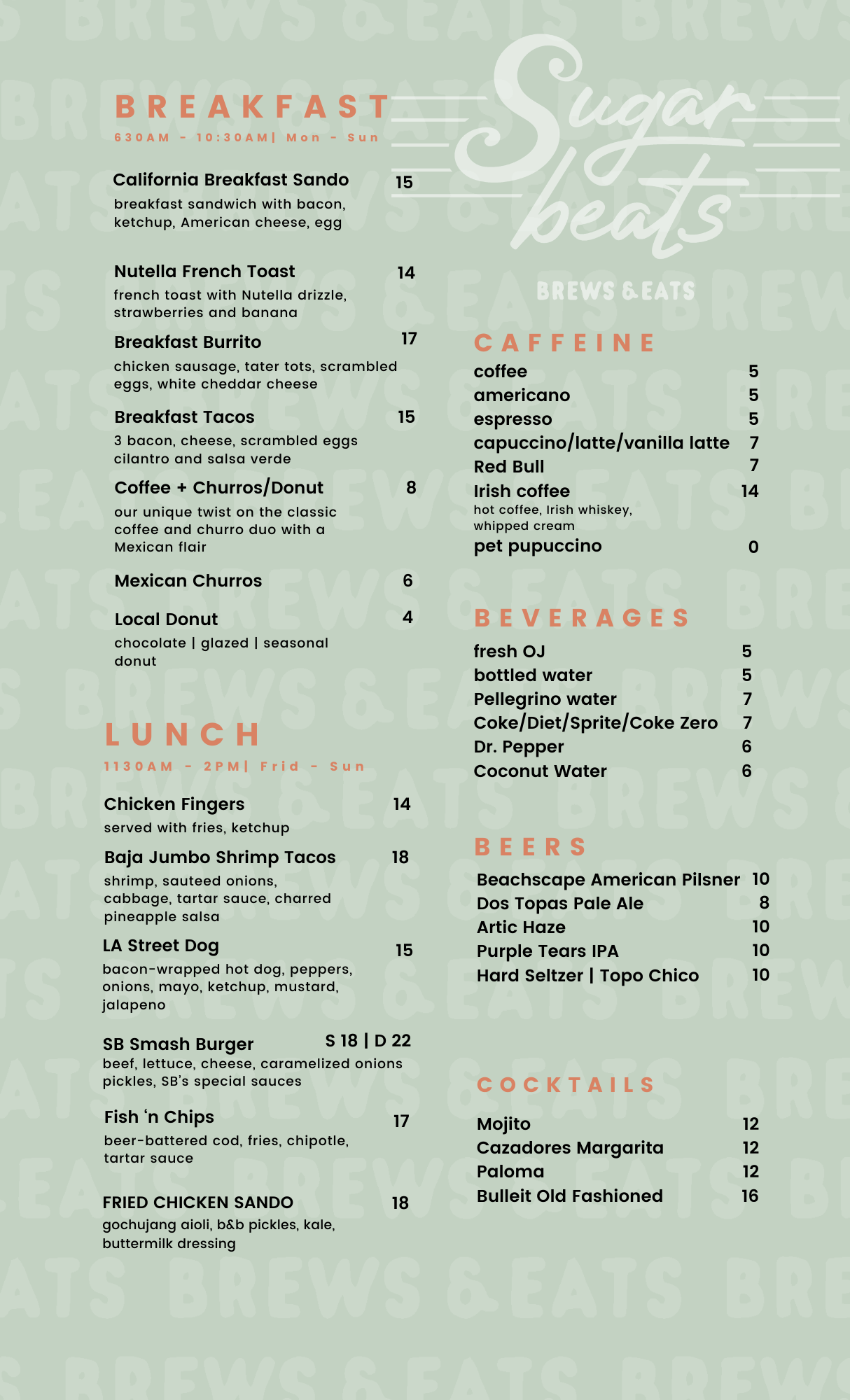 Sugar Beats | On-The-Go Casual Dining at Zachari Dunes — Zachari Dunes ...