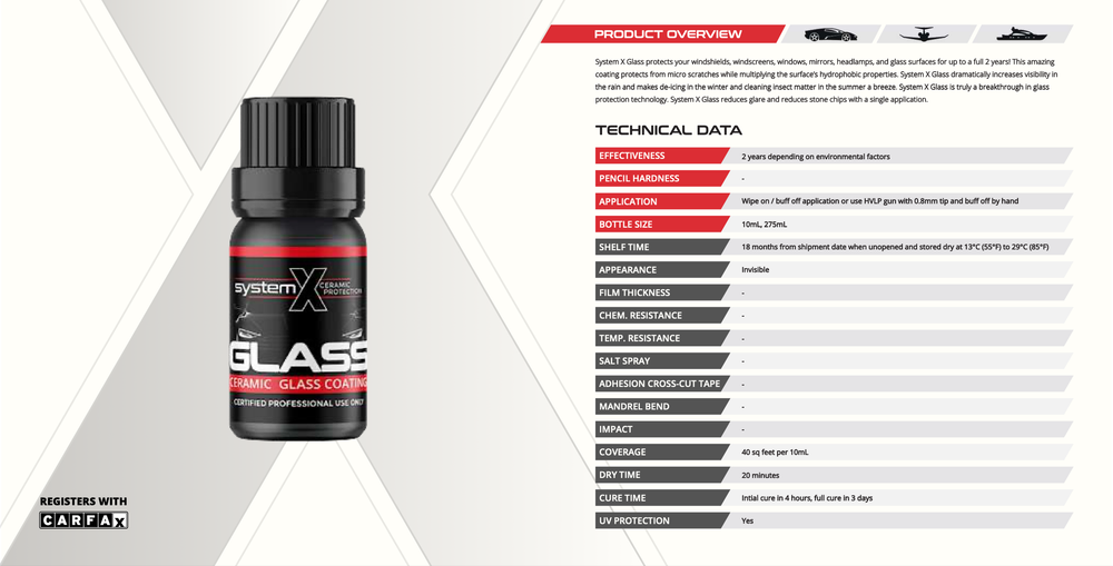 System X Glass Ceramic Coating — Total Detail Solutions GA