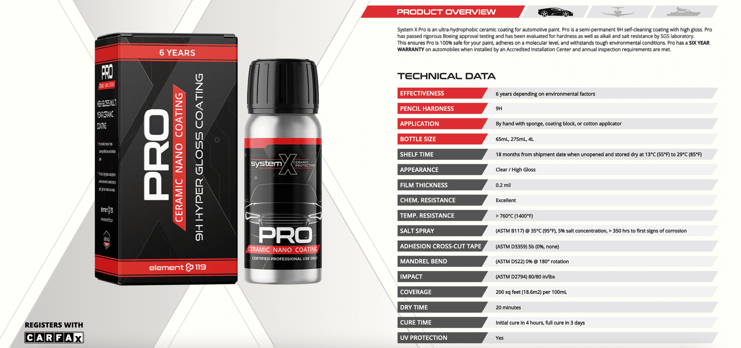 System X Pro Ceramic Coating — Total Detail Solutions GA