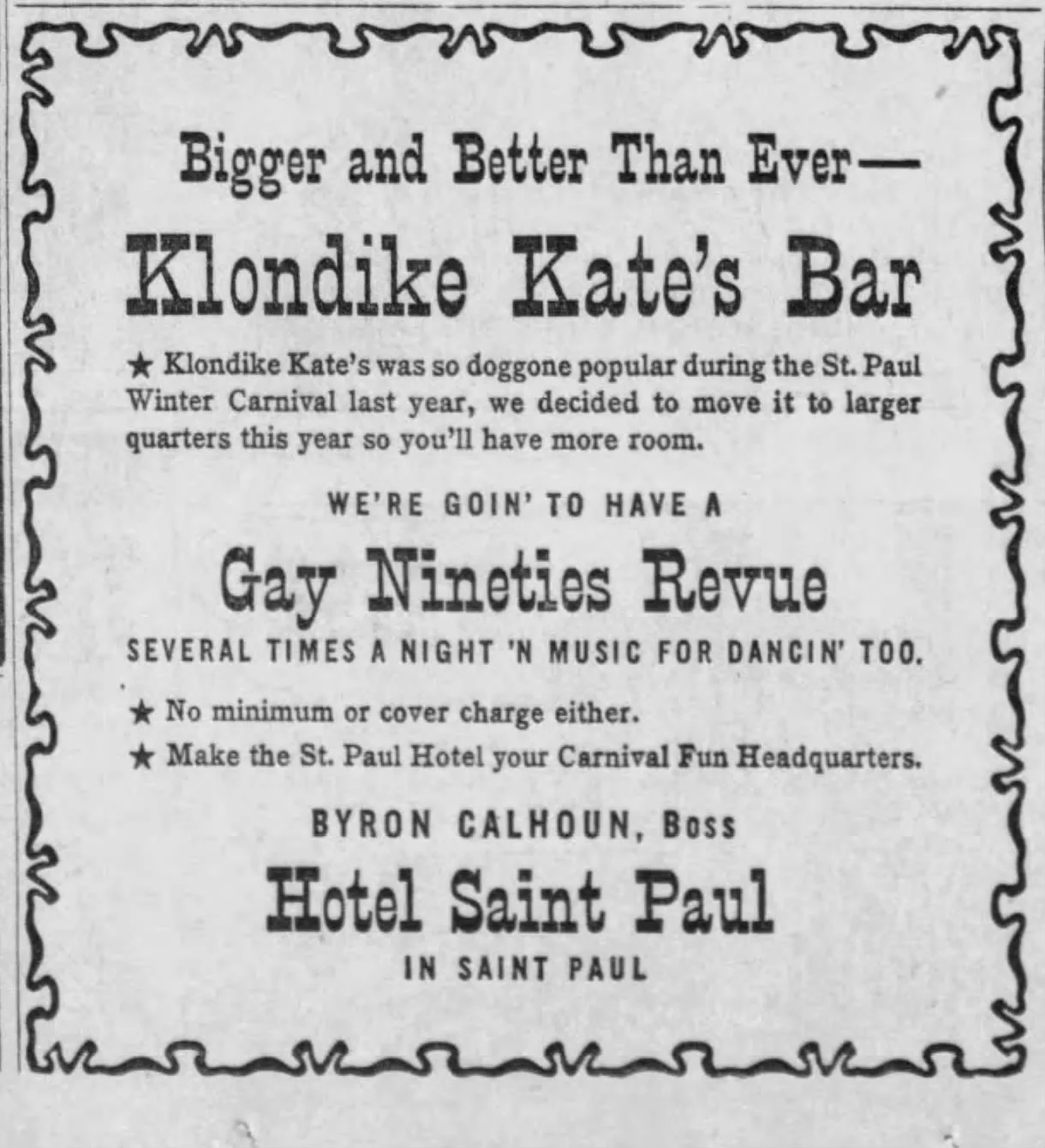 The Real Klondike Kate(s) — Joy in Minnesota