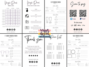 Washing Instructions Printable Card With Illustrations — Vinyl Decal School