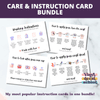 Editable Vinyl Decal Instruction Card with Illustrations — Vinyl Decal ...