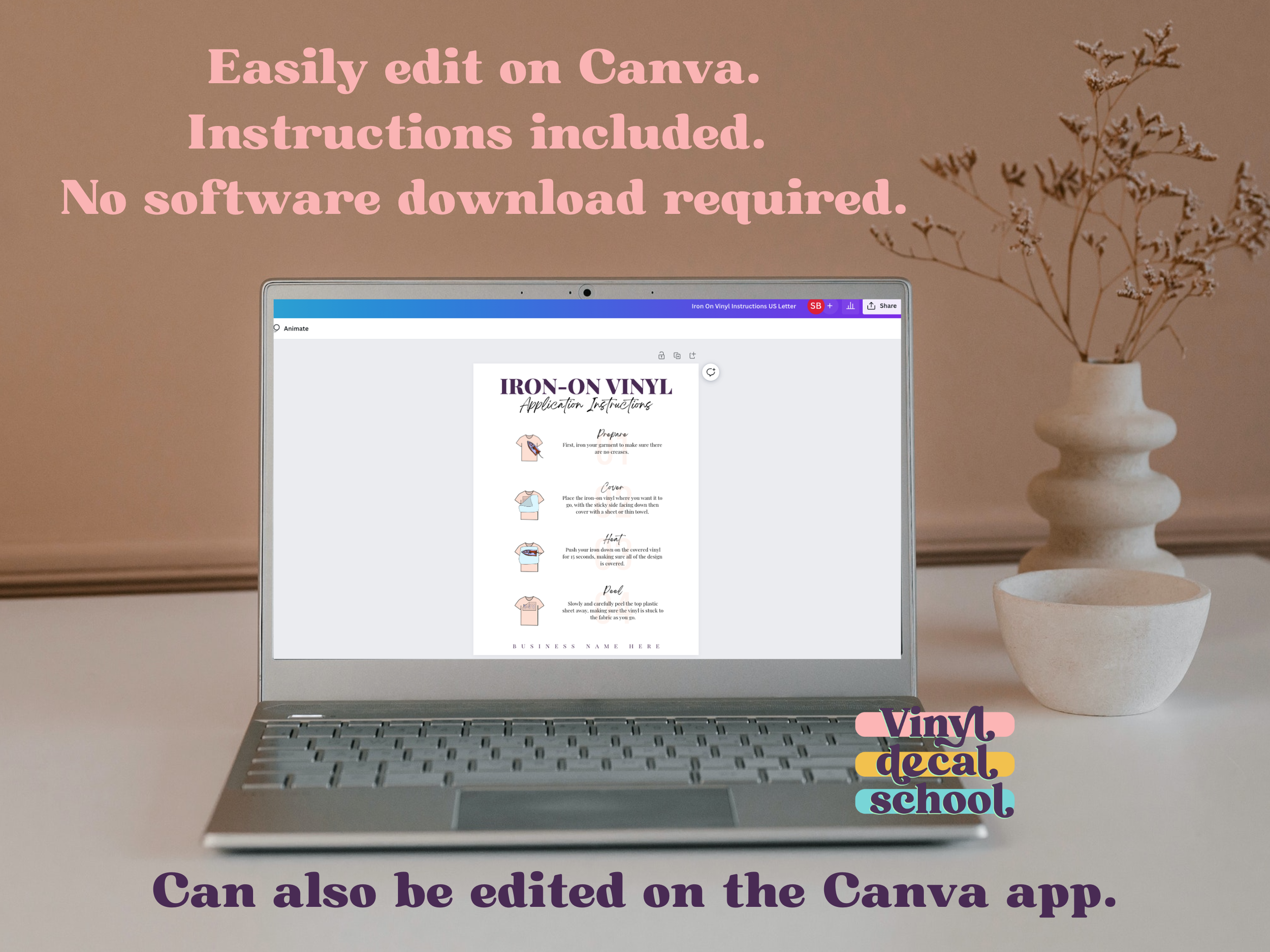 Vinyl Decal Instructions Printable Card — Vinyl Decal School