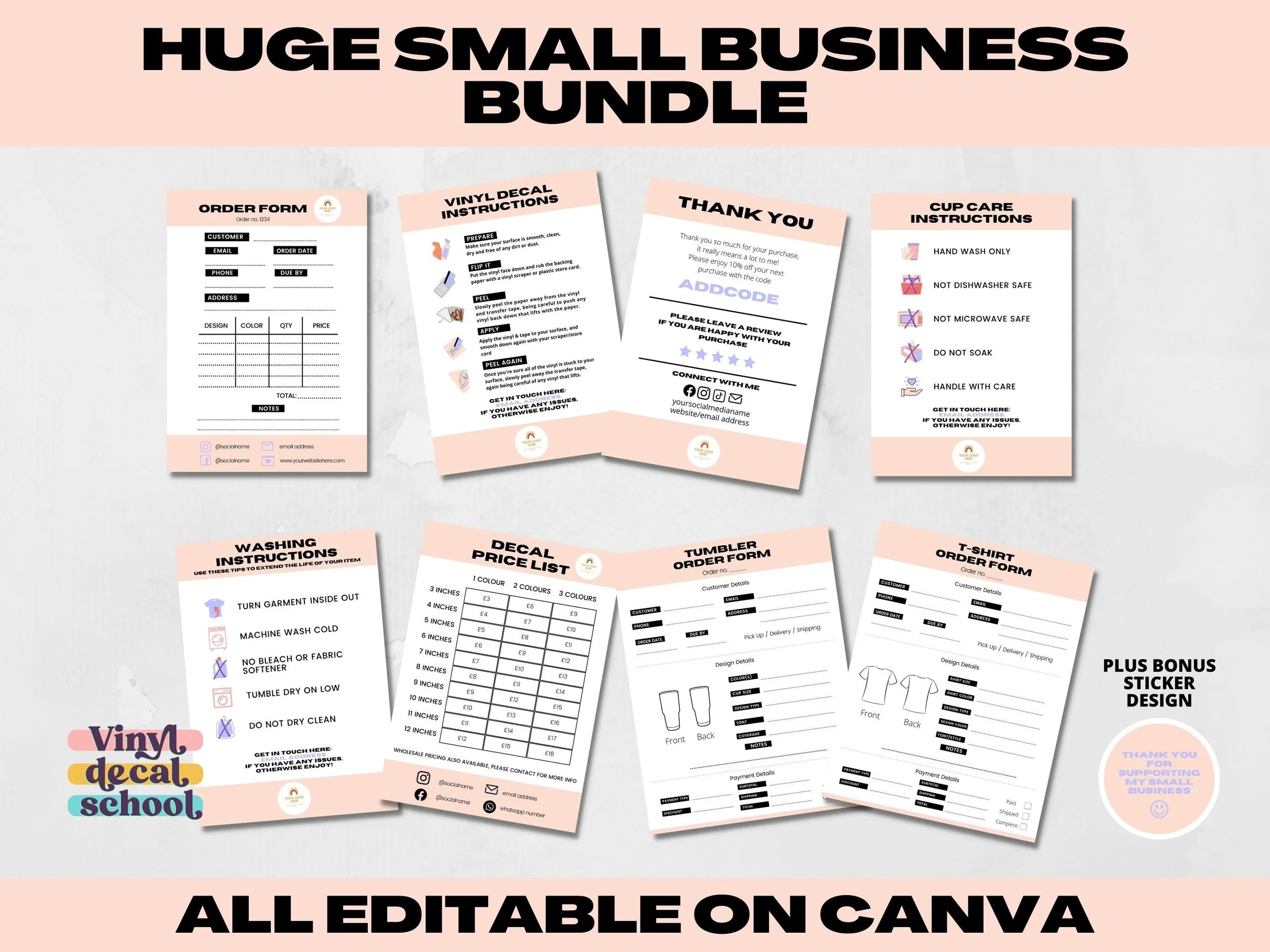 'How To Start A Business With Your Cricut' Bundle — Vinyl Decal School