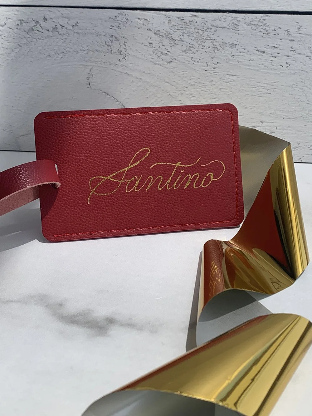 Personalizing Champagne Bottles, Luggage Tags, Heat Foiling & Debossing ...