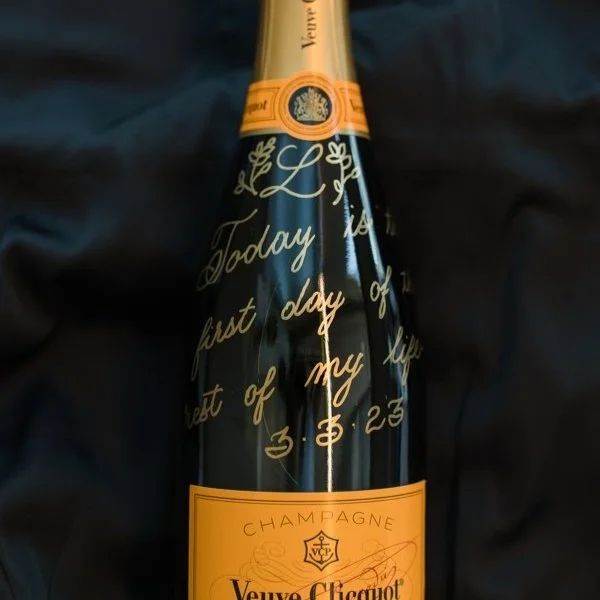 Personalizing Champagne Bottles, Luggage Tags, Heat Foiling & Debossing ...
