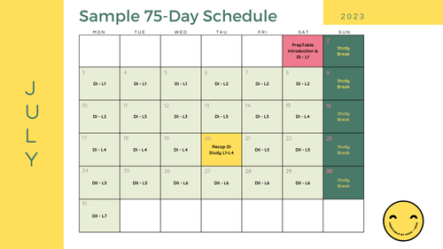 Free RD Exam Study Calendar — PrepTable — Pass the RD Exam with 2 ...