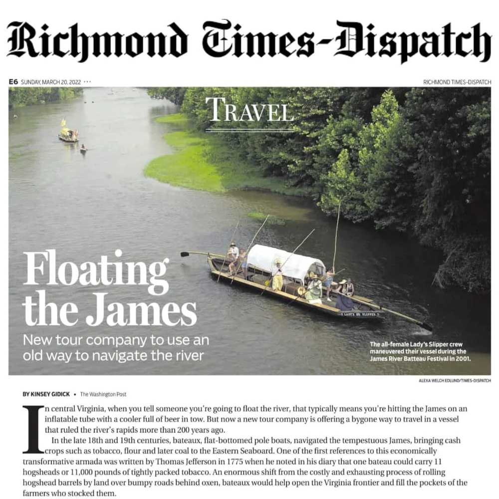 James River Batteau Co - River Tours and Sunset Cruises