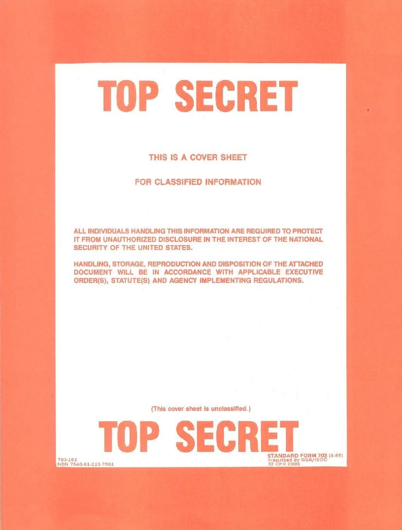 Classified Document Cover Sheets — Drunkards and Dragons