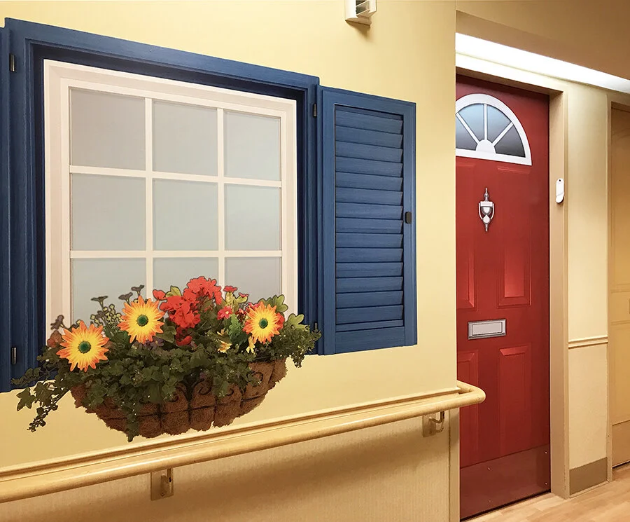 Window wraps for Hallways in Memory Care — Creative Art Co