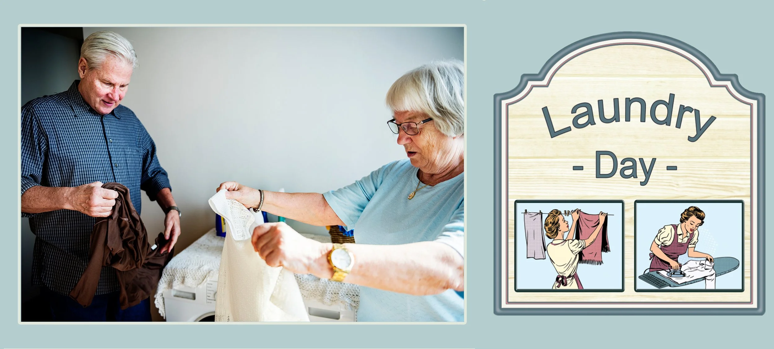 Laundry Activity Backdrop Mural — Creative Art Co