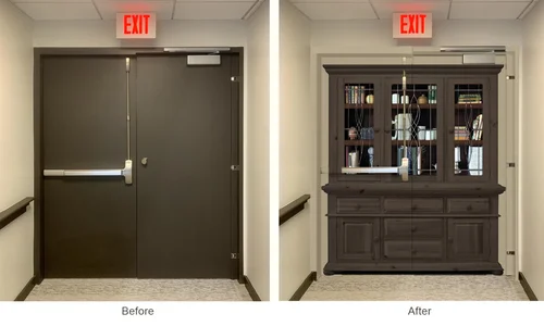 Exit Diversion double door disguises for alzheimer care — Creative Art Co