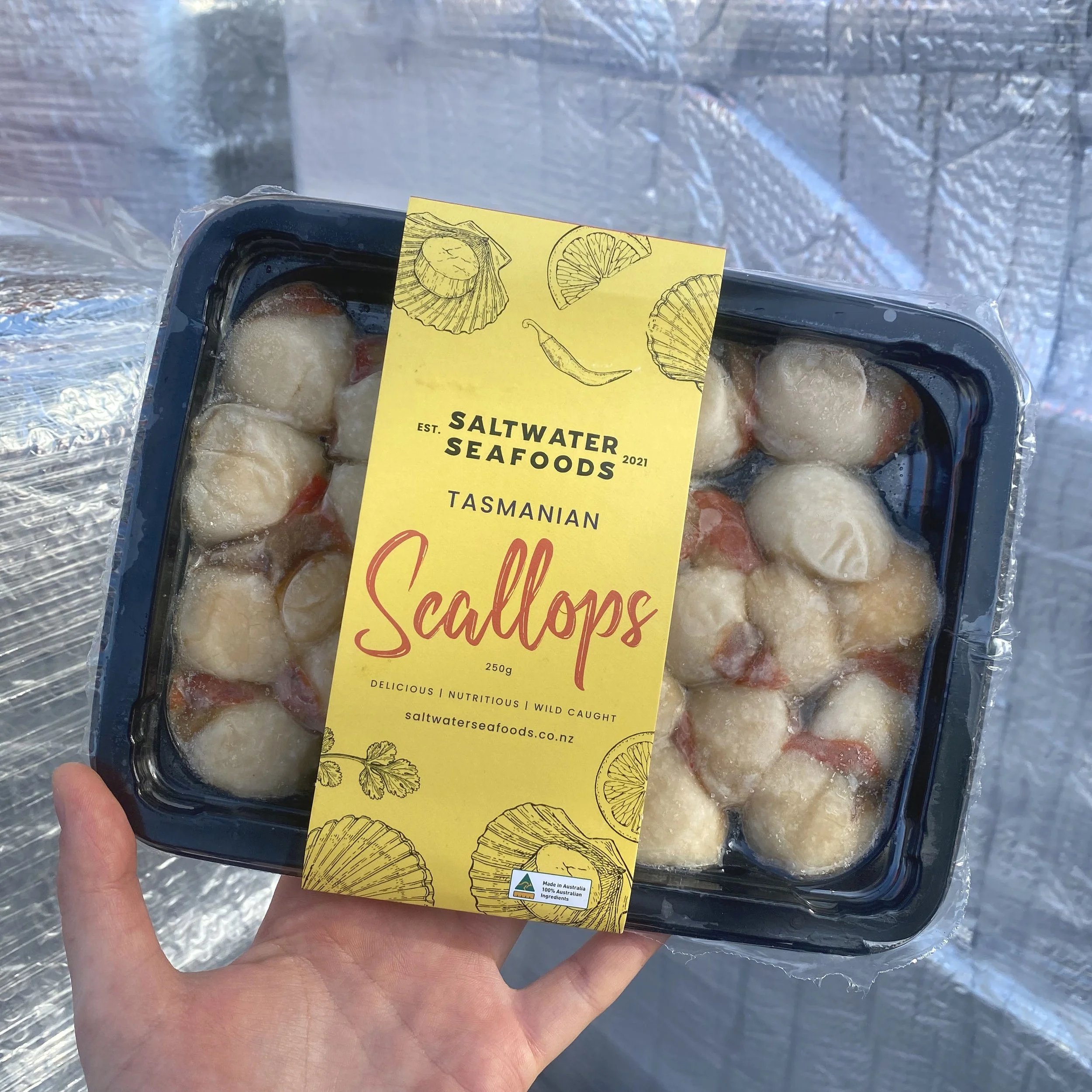 Large Scallops (Roe-On) 1KG — Saltwater Seafoods NZ