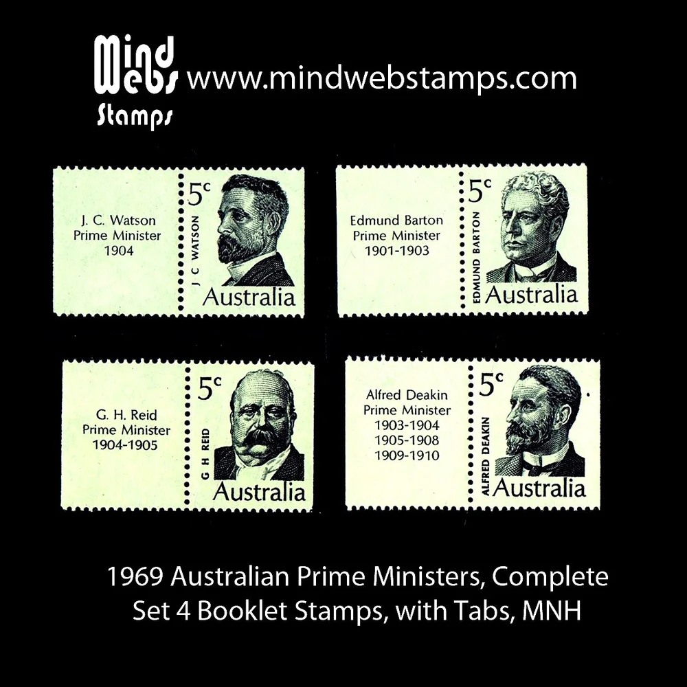 Australian Decimal Stamps 1968 5c Famous Australians, With Tabs ...