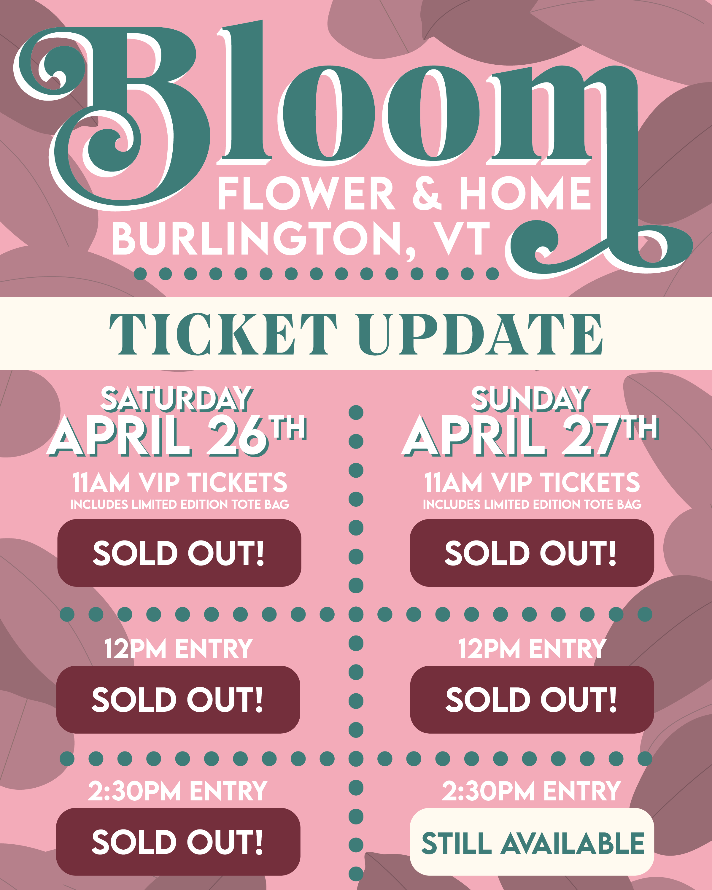 2025 Burlington, VT Market — Bloom Flower and Home