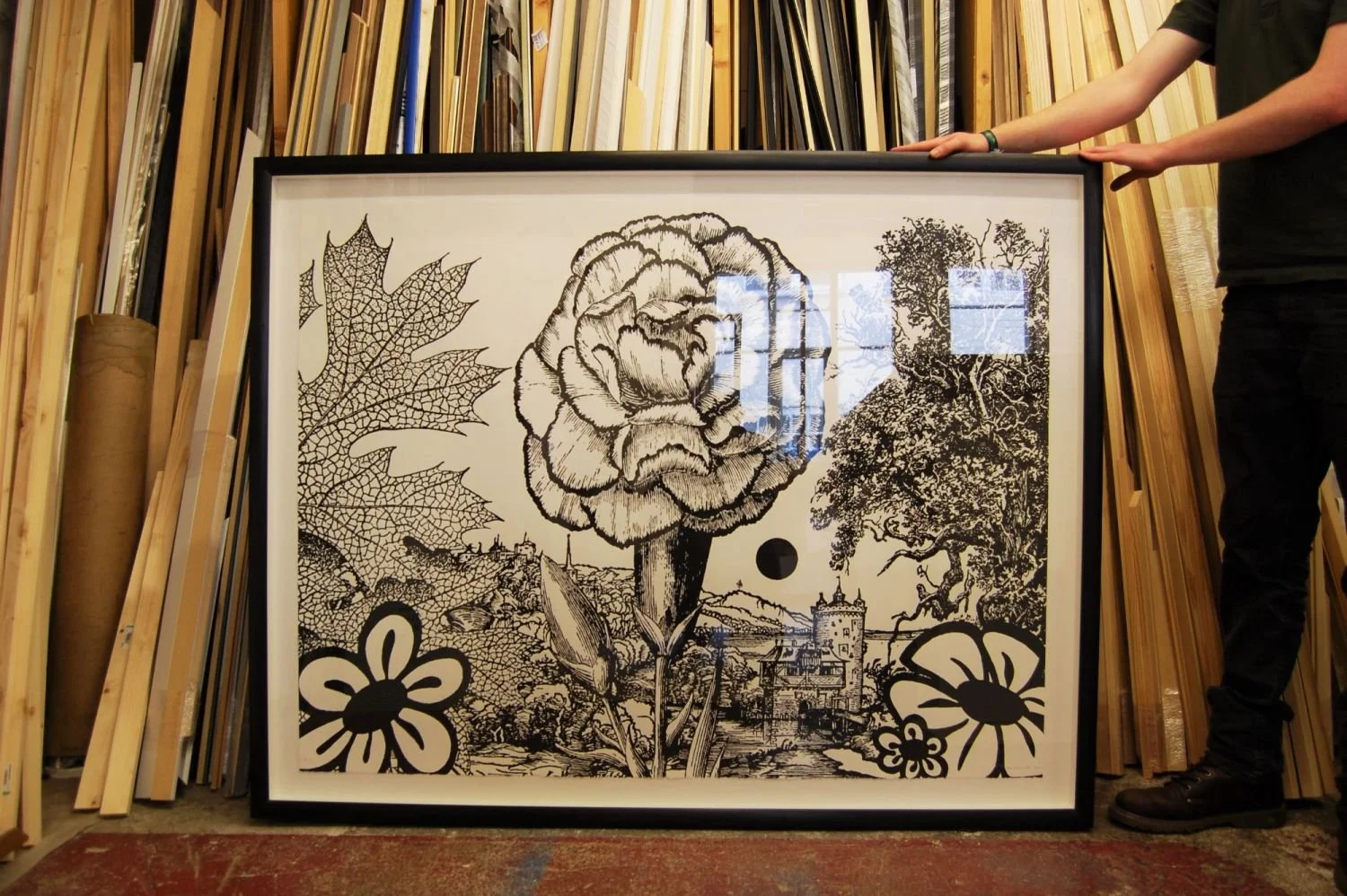 Paul Morrison // Linocut frame — APG WORKS