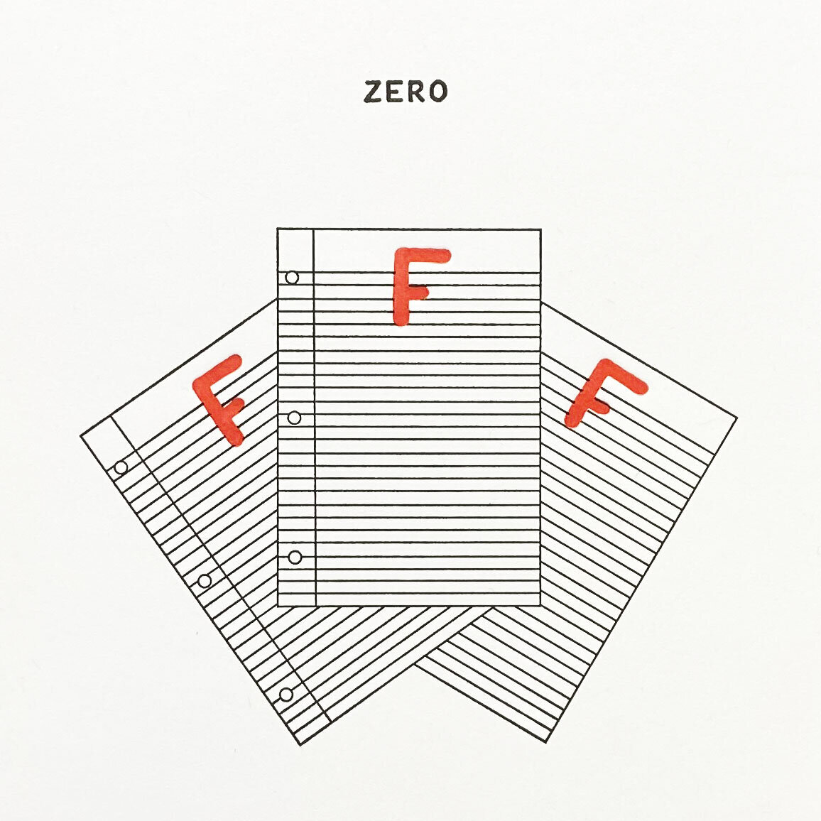 Zero Fs Given Card — Quick Brown Fox Letterpress