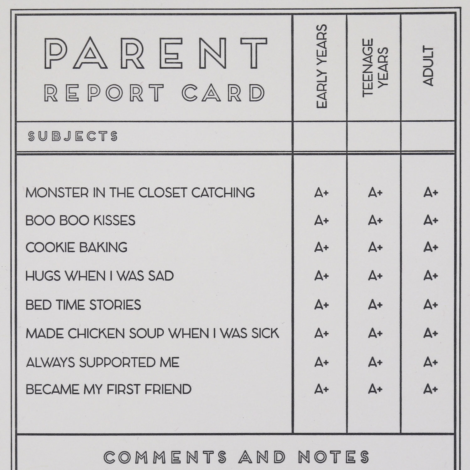 Parent Cards — Quick Brown Fox Letterpress