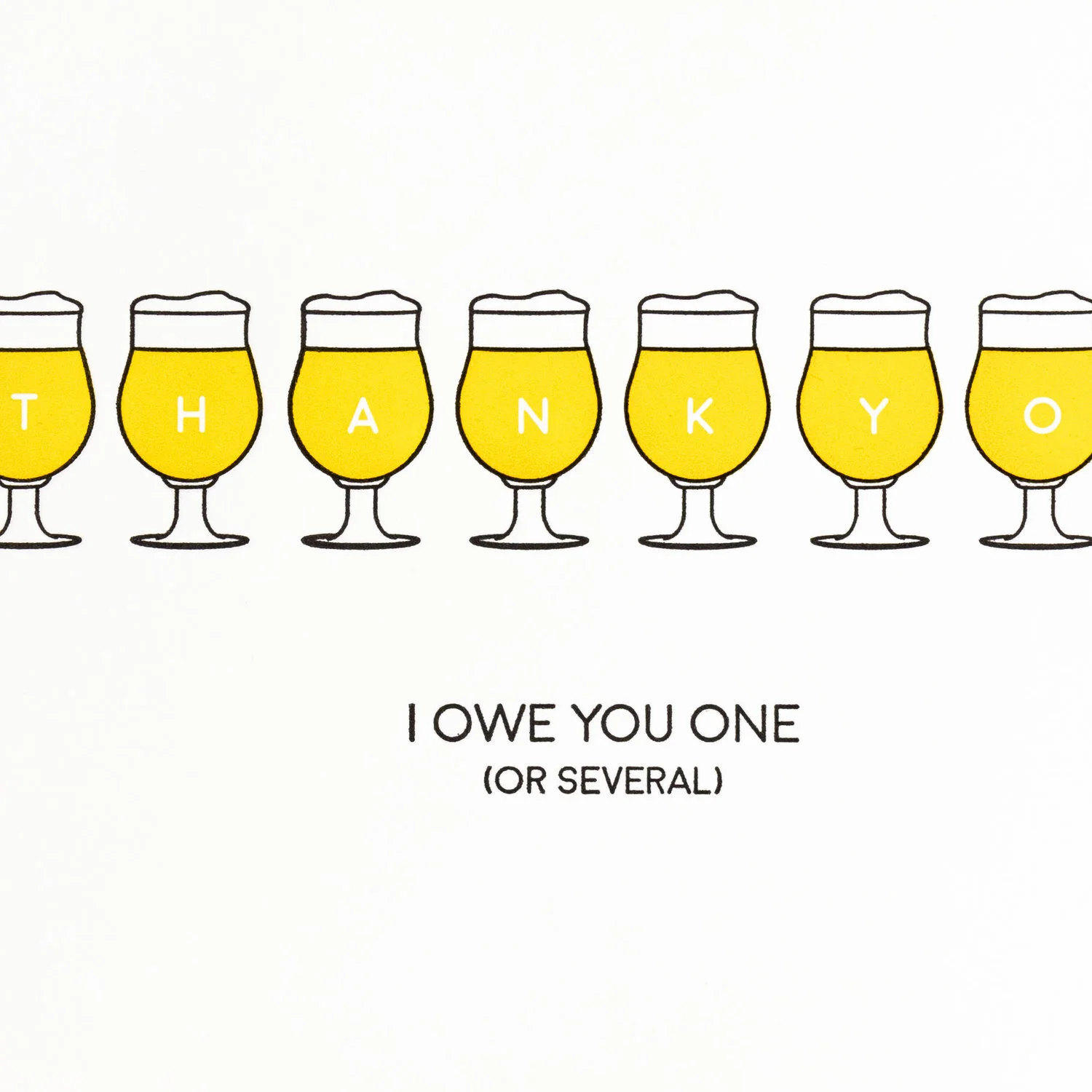Beer Thank You Card — Quick Brown Fox Letterpress