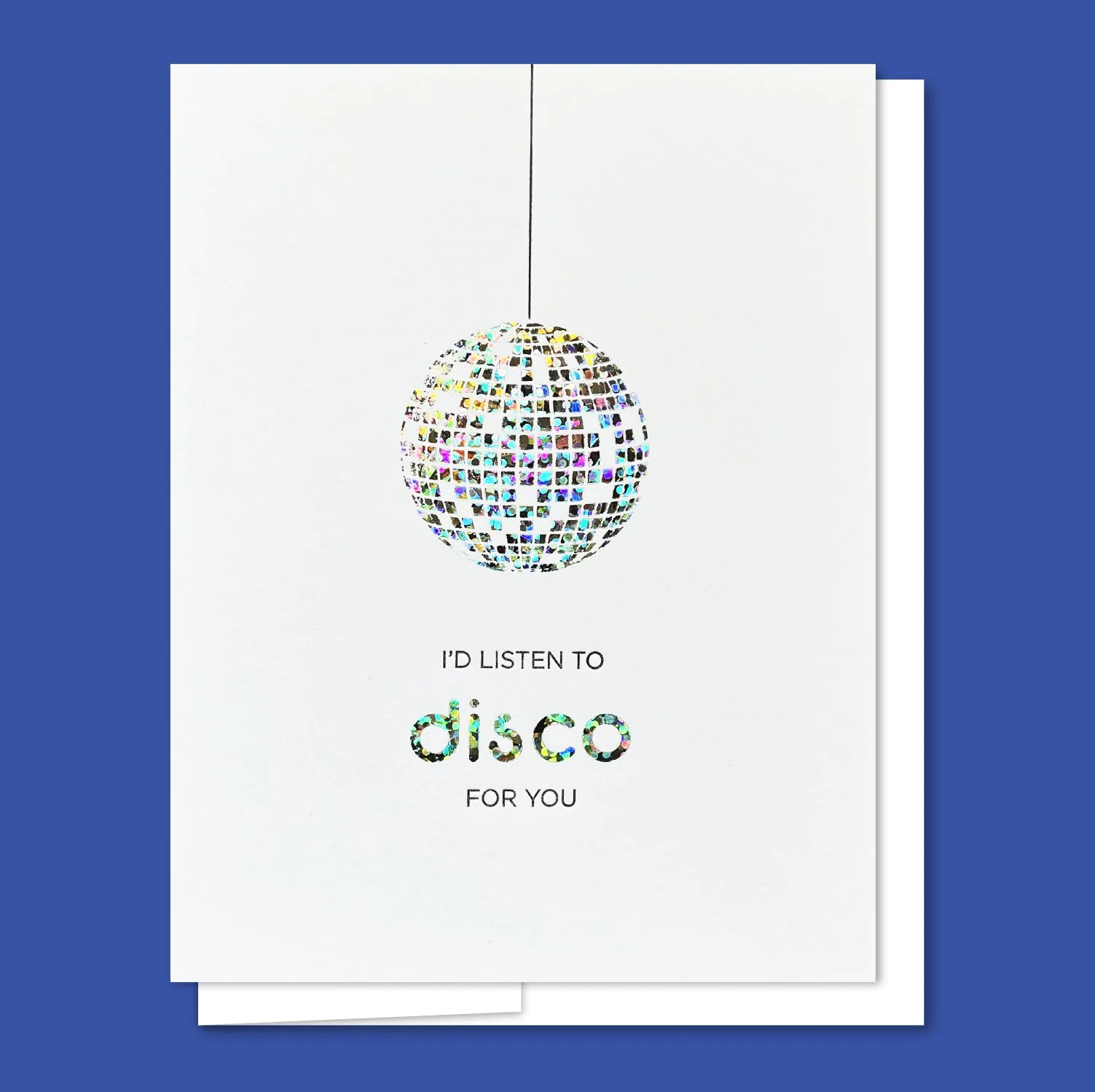 Disco Card — Quick Brown Fox Letterpress
