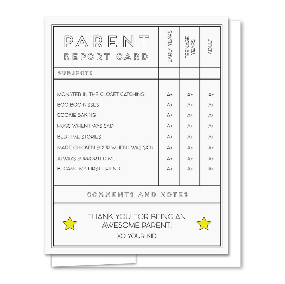 Strict Parents Report Card