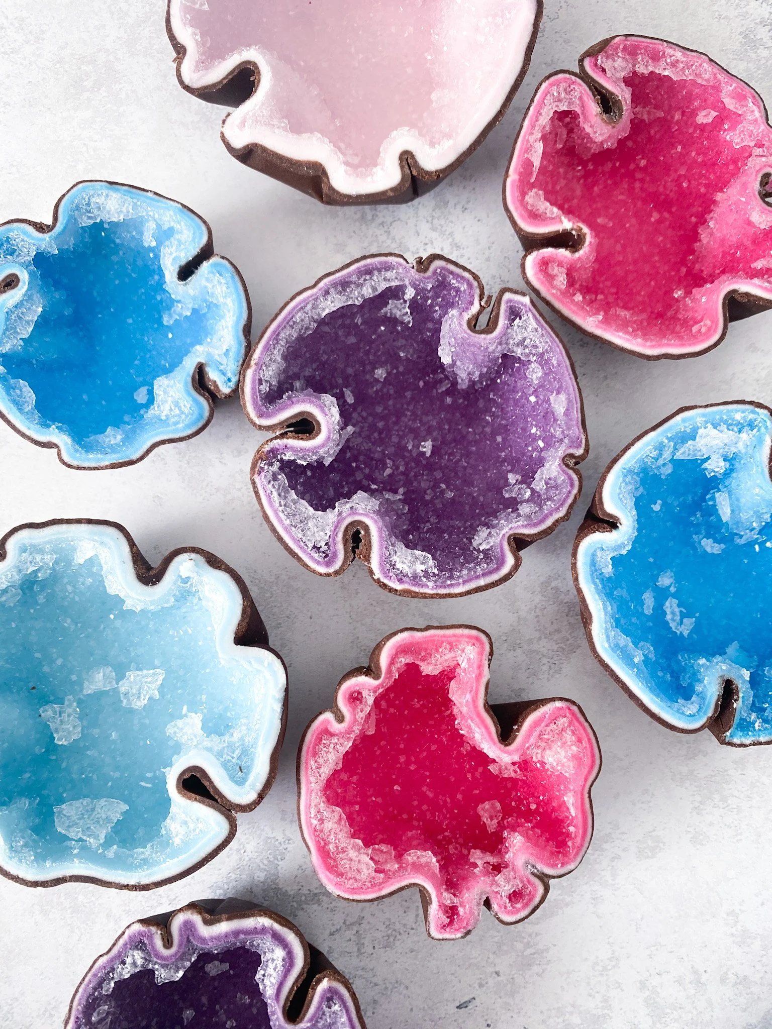 Vegan Edible Crystal Candy Geodes — Candy Rocks