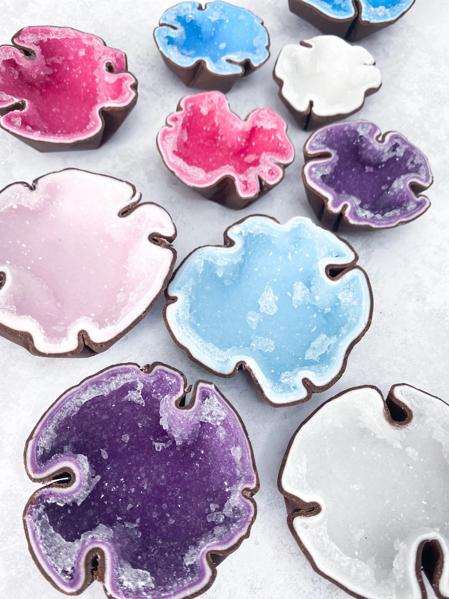 Vegan Edible Crystal Candy Geodes — Candy Rocks