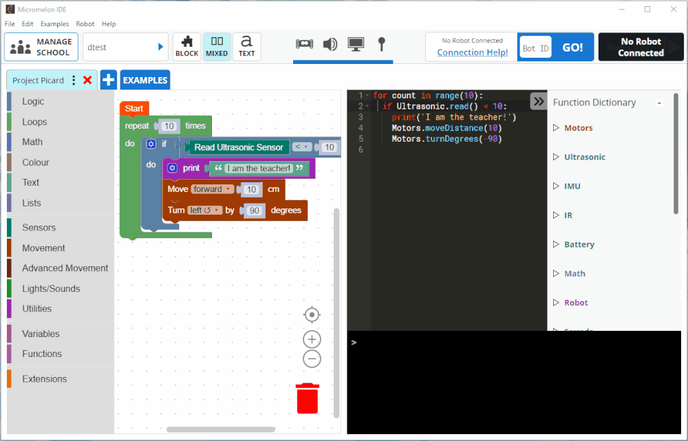 Using Classroom Management Features — Micromelon Robotics