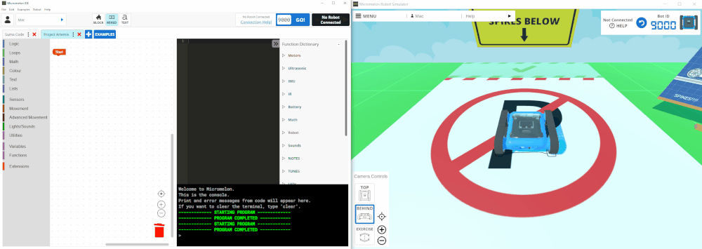Getting Started With The Robot Simulator — Micromelon Robotics
